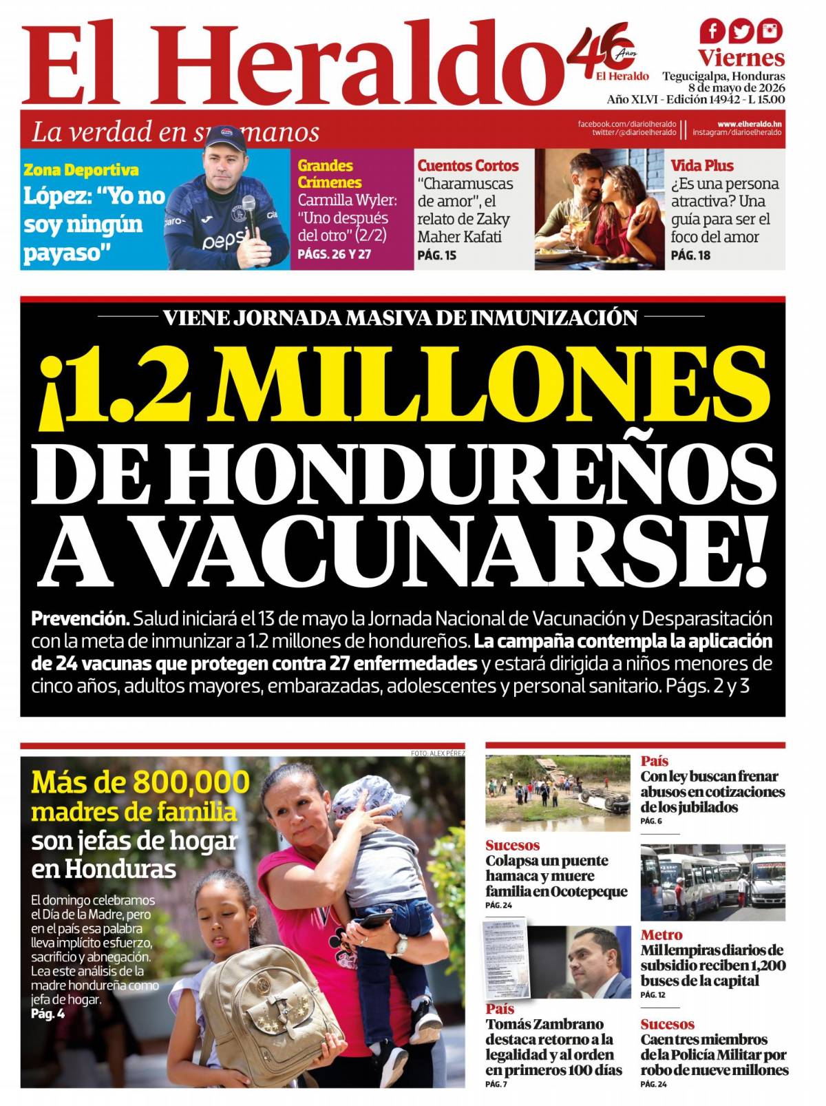 ¡1.2 millones de hondureños a vacunarse!
